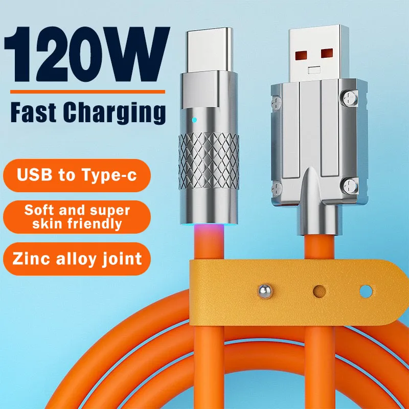 120W-6A-Super-Fast-Charge-Type-C-Liquid-Silicone-Cable-Quick-Charge-2M ...