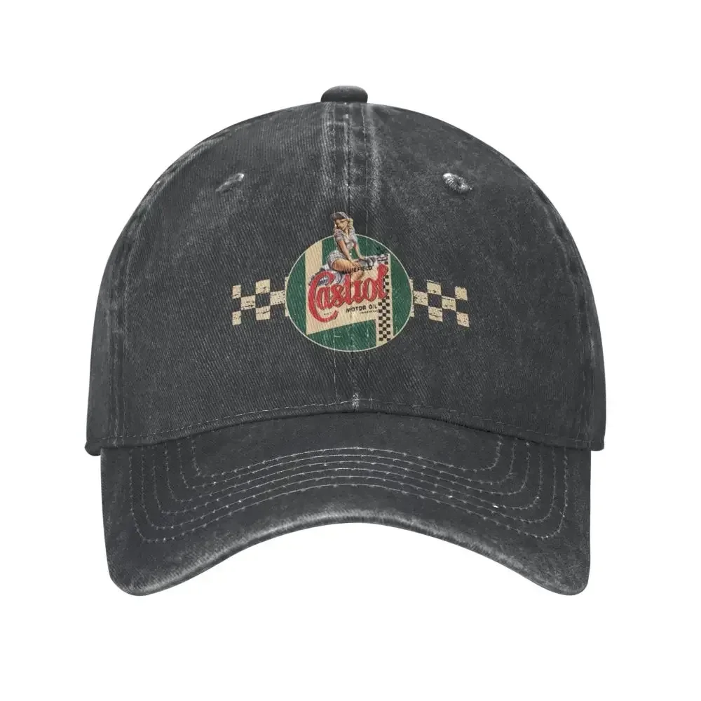 Castrol Vintage Racing Stripe Pin Up Girl Baseball Caps Fashion ...