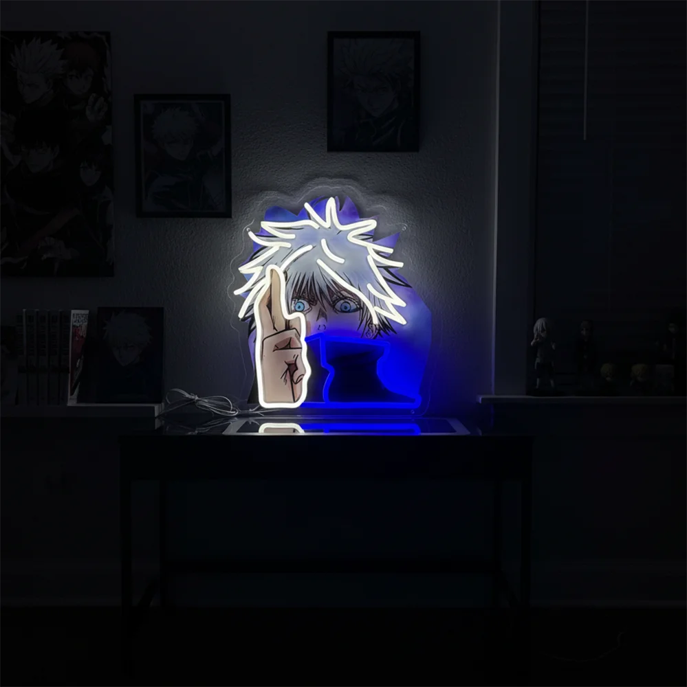 Custom Anime Neon Sign - LED Acrylic Night Light/Lamp Gojo for Home,USB ...