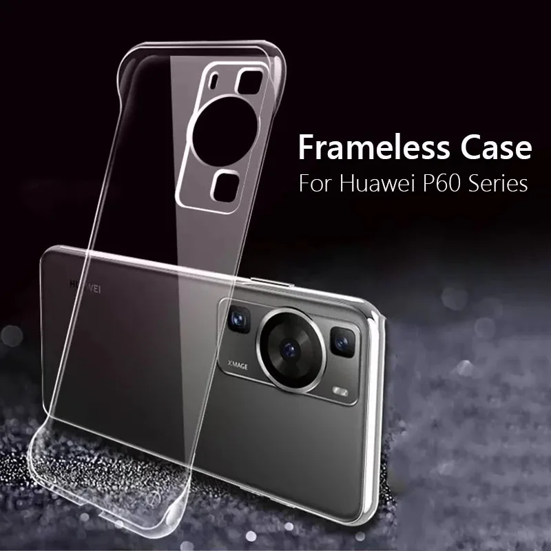 Frameless-Slim-Clear-Hard-Back-Cover-Case-On-For-Huawei-P60-Pro-Art ...