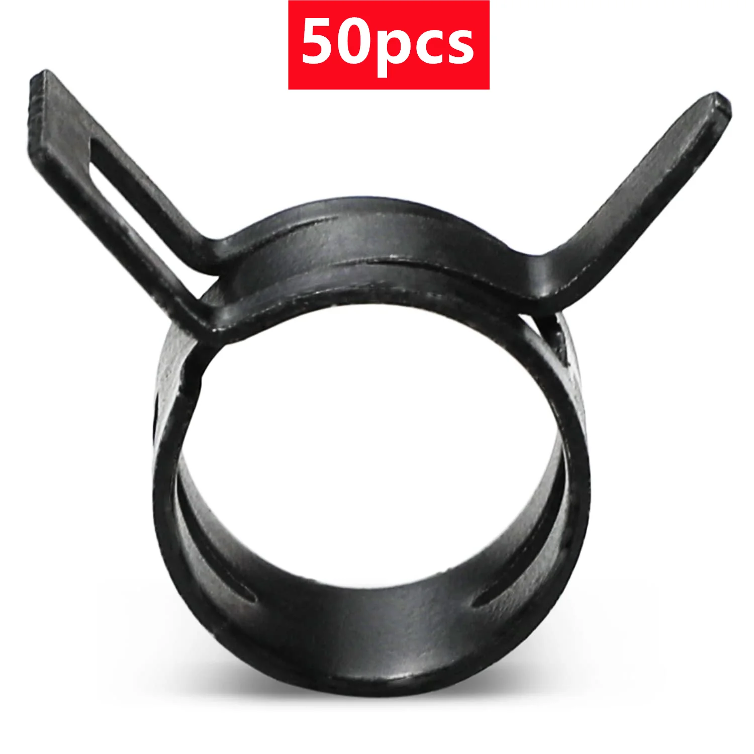 50pcs-Fuel-Hose-Spring-Clamp-Black-Clips-Line-Hose-Water-Pipe-Air-Tube ...