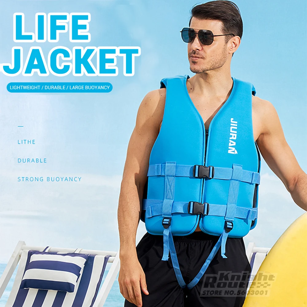 Adults-Life-Jacket-Neoprene-Safety-Life-Vest-Water-Sports-Fishing-Water ...