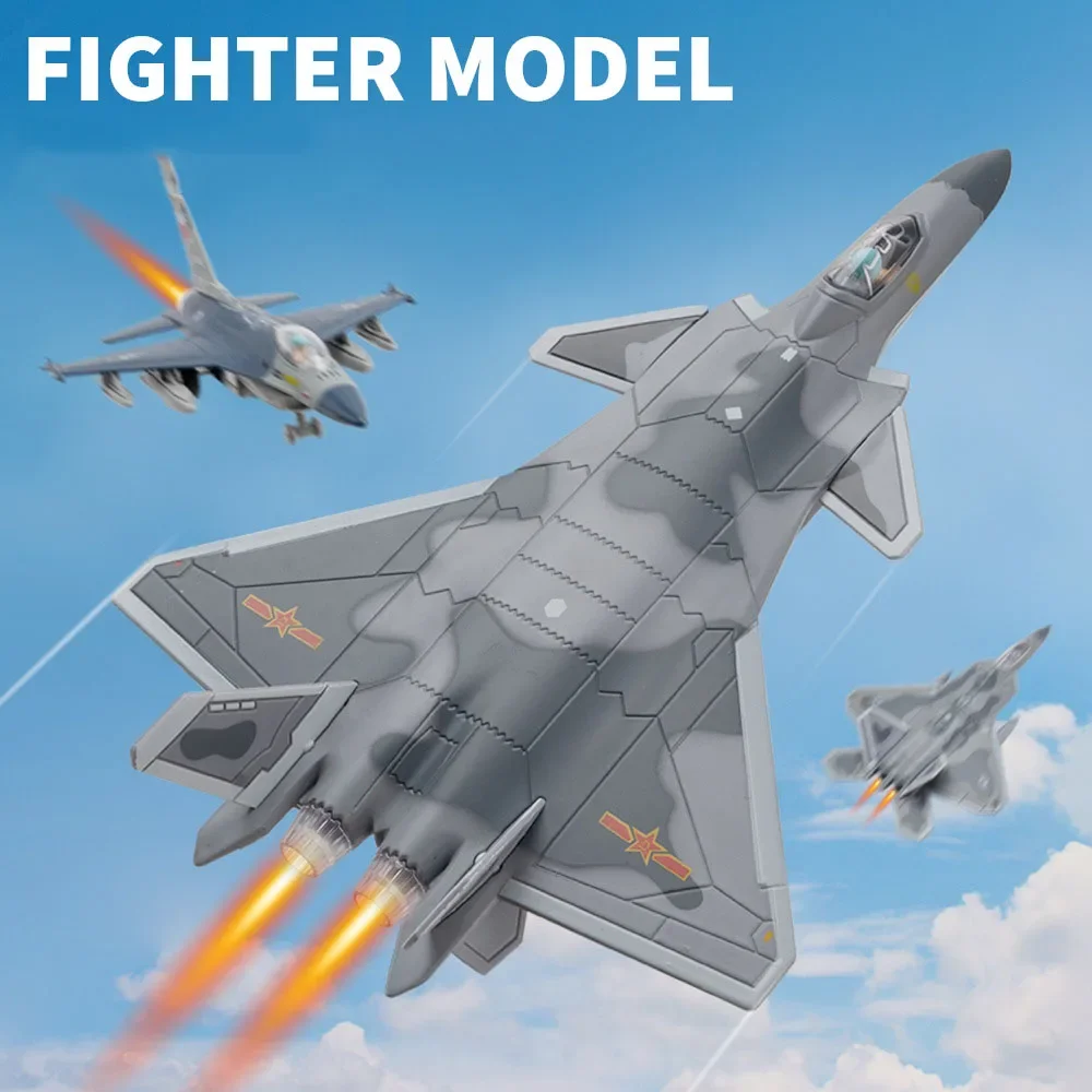1/50 J-10 J-20 F-16 F-22 J-15 Fighter Model Toy Airplane Alloy Diecast ...