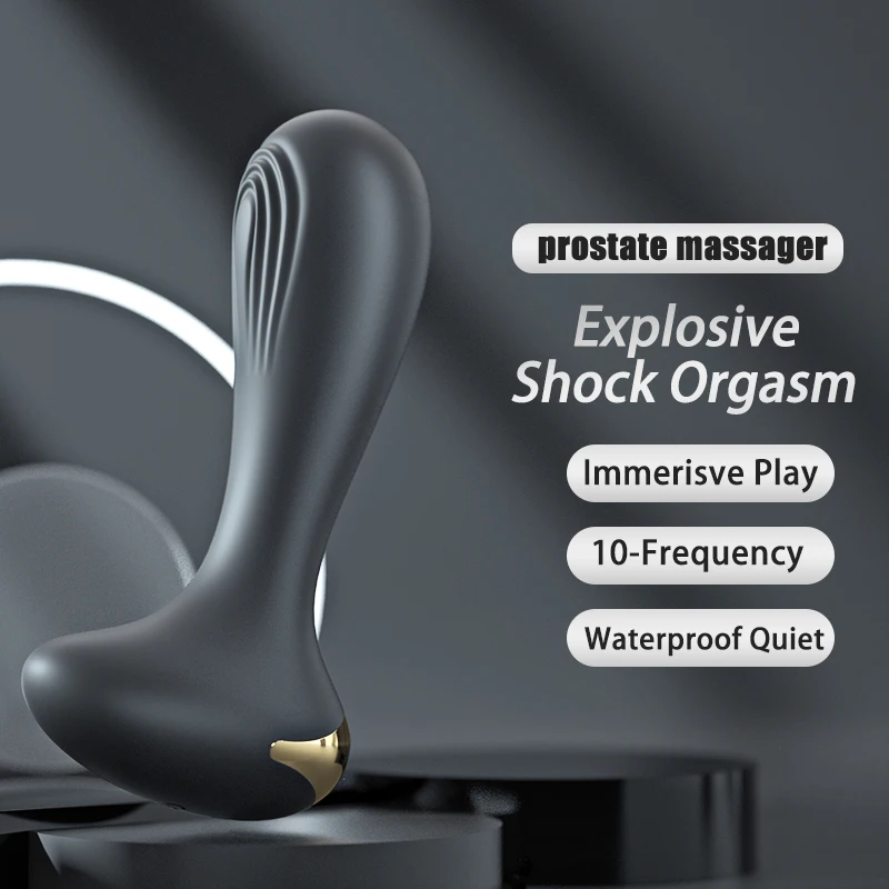 Anal Plug Vibrator Prostate Massager Tiny Ultra Soft Strong 10 Modes