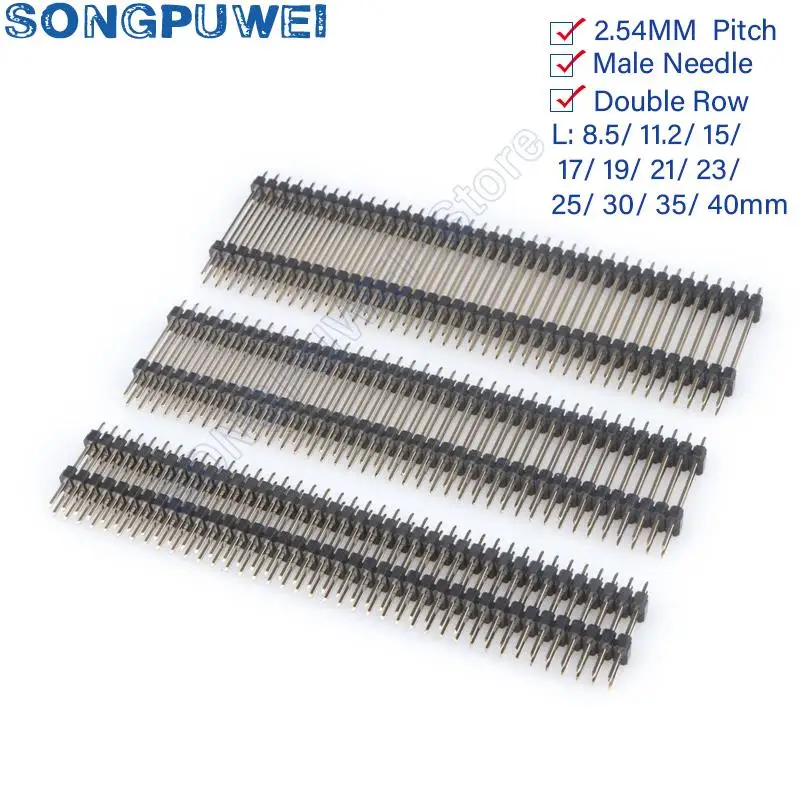 2-54mm-Double-plastic-Double-Row-Male-40P-PCB-Board-Pin-Header ...