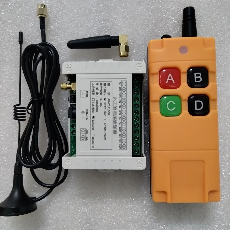2024 New Smart Home 433MHZ DC 12V 24V 36V10A 4CH Relay Switch RF ...