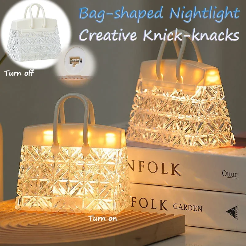 Creative-Handbag-Led-Night-Light-Mini-Delicate-Crystal-Diamond-Shaped ...