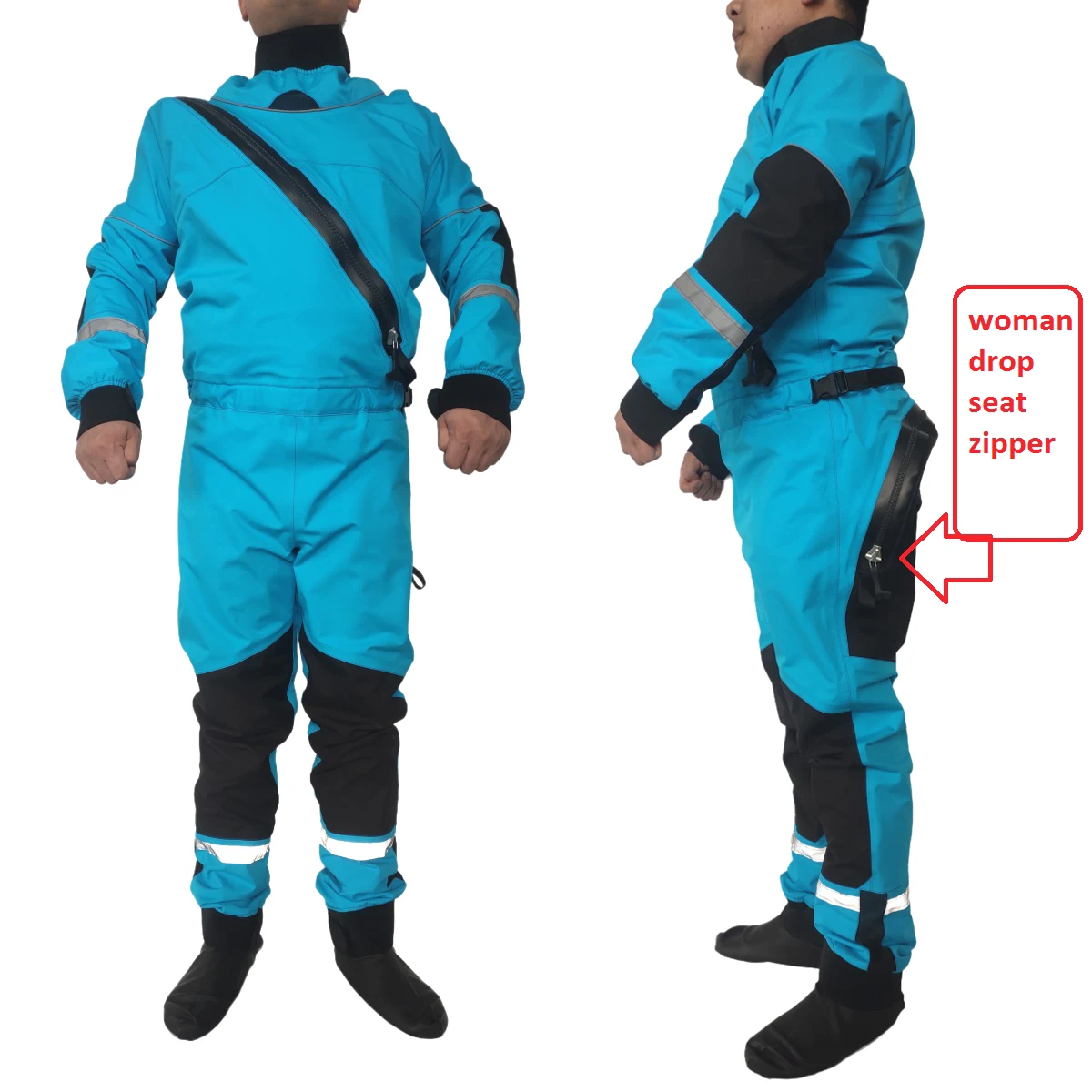 Drysuit Dry Suit with woman drop seat zipper Rescue Immersion suit ...