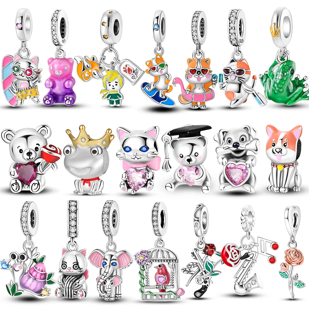 925-Sterling-Silver-Fairy-Tale-Little-Boy-Fox-Rose-Flower-Frog-Prince ...