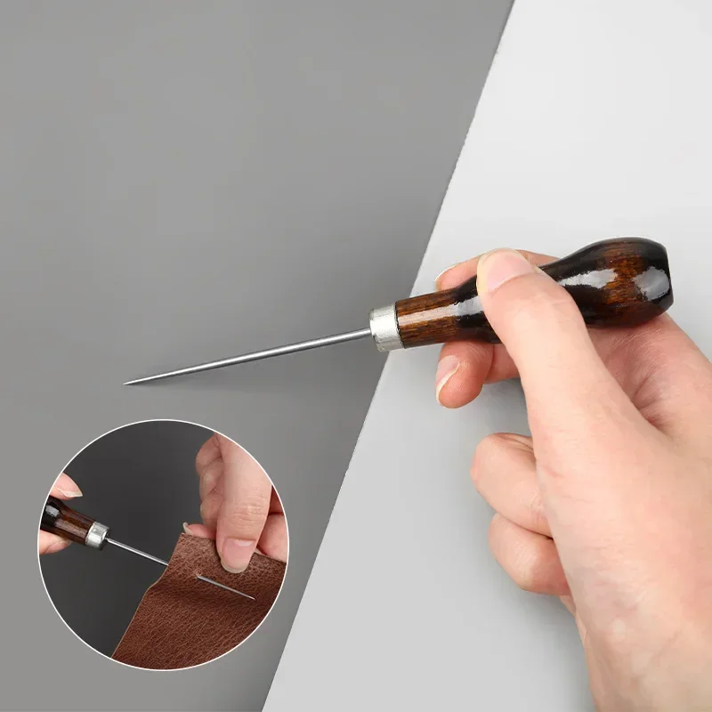 Durable-Awl-Tools-With-Wooden-Handle-DIY-Leather-Crafts-Punch-Tools ...