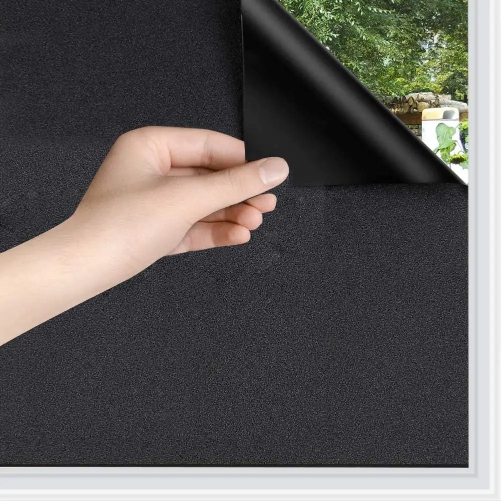 Full Privacy Shading Privacy Window Film 100% Shading Black Frosted ...