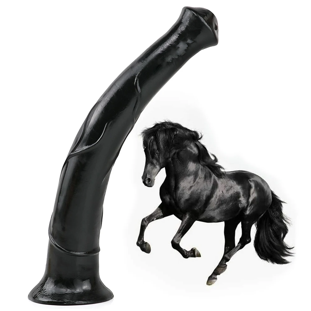 Gode cheval pénis Plug Anal avec bosse, pénis Animal surdimensionné avec veines, vagin, Anus ...