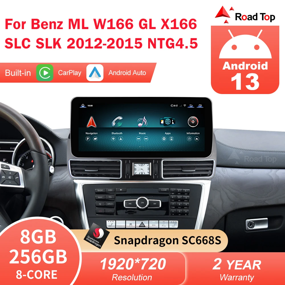 Android-13-Car-Radio-Multimedia-Player-Screen-For-Mercedes-Benz-ML-W166 ...