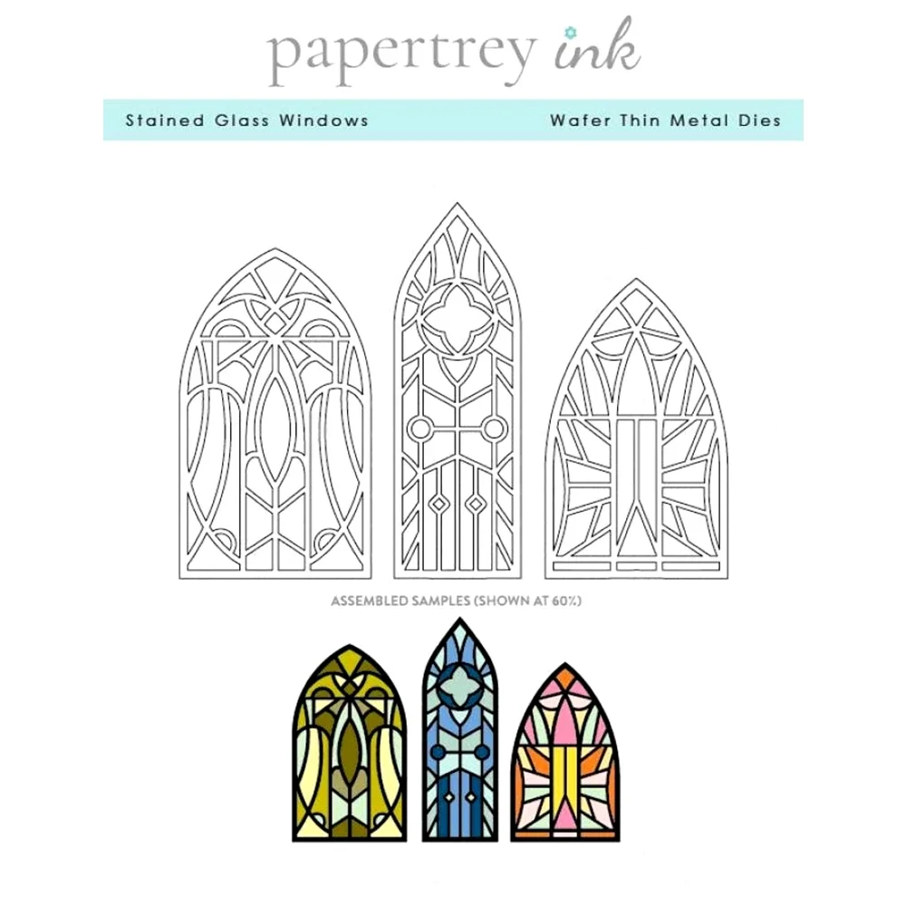 Christmas Stained Glass Windows Cutting Dies New 2024 Scrapbooking for ...