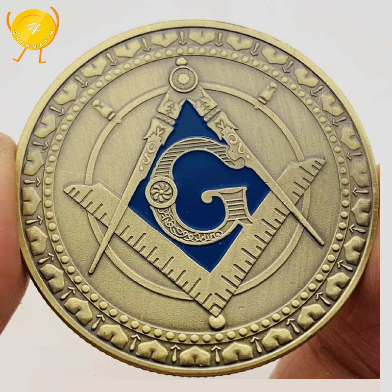 Freemasonry-Commemorative-Coin-Masonic-Brotherhood-Bronze-Coins ...