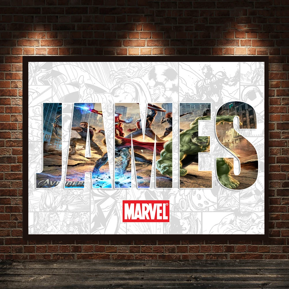 Personalized-Marvel-Avengers-Name-Word-Art-Poster-Print-Disney ...