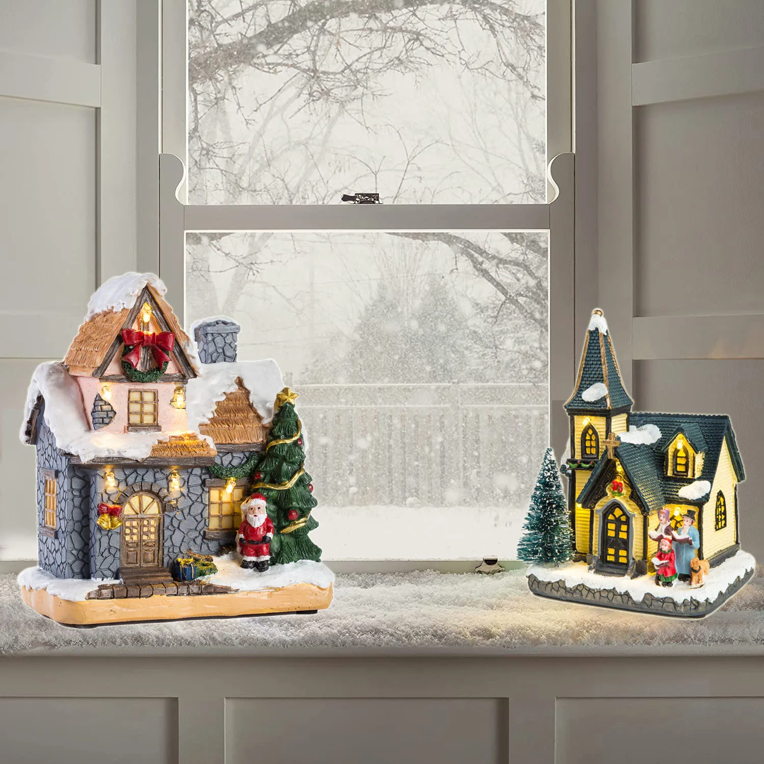 Christmas Village Houses Animated
