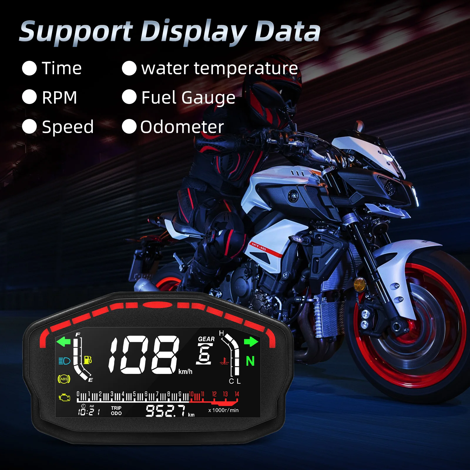 Motorcycle-Digital-Dash-Panel-LCD-Icon-Doflnition-Instrument-Universal ...