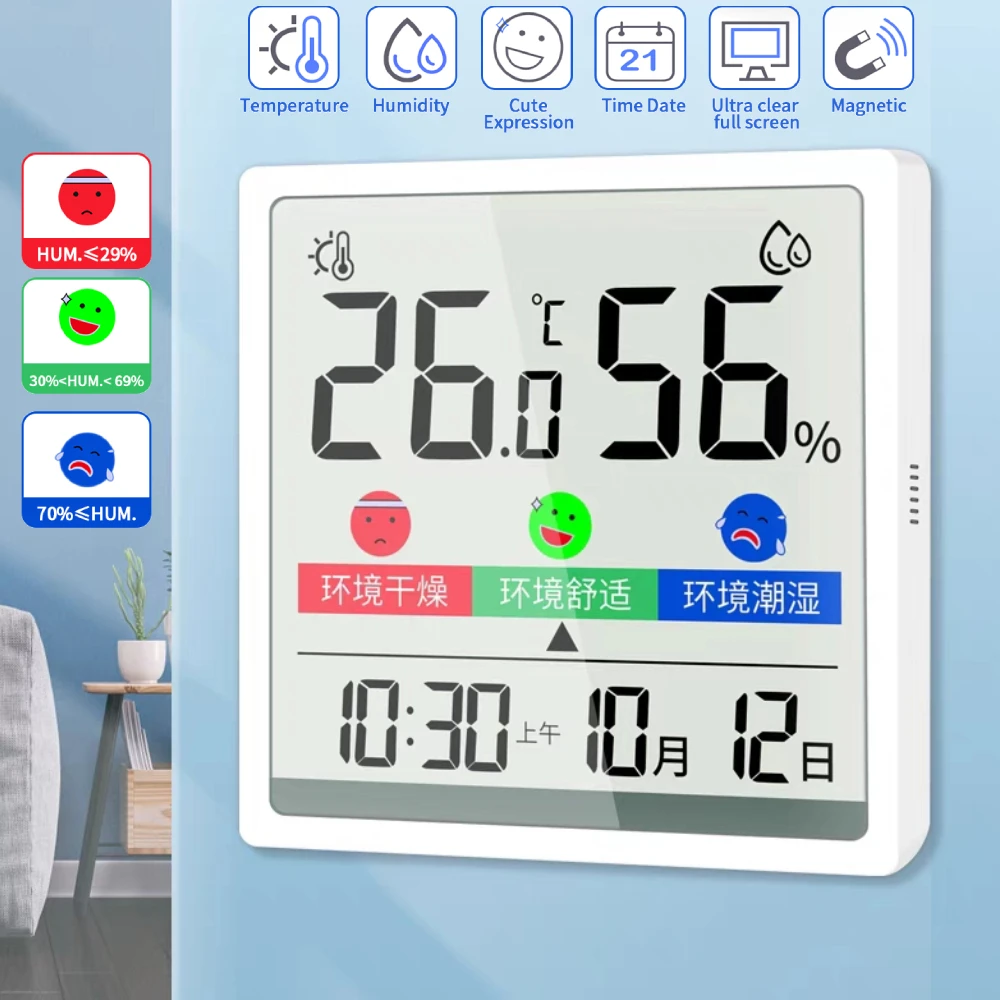 2024-New-Home-Indoor-Temperature-Humidity-Meter-LCD-Digital-Thermometer ...