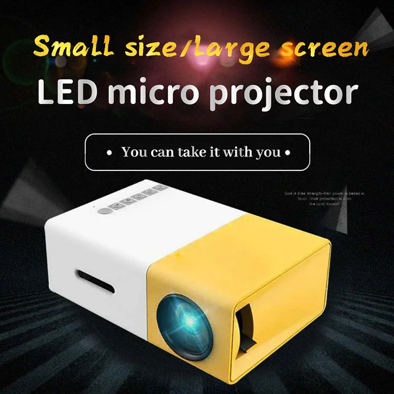 Yg300 Pro LED 미니 프로젝터 픽셀, 1080p HDMI 호환 USB 오디오 지원, 휴대용 홈 오피스 미디어 비디오 ...