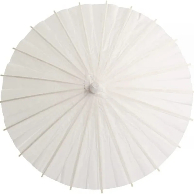 10-20-30PCS-White-Parasol-Umbrellas-80CM-Chinese-Paper-Umbrella-White ...