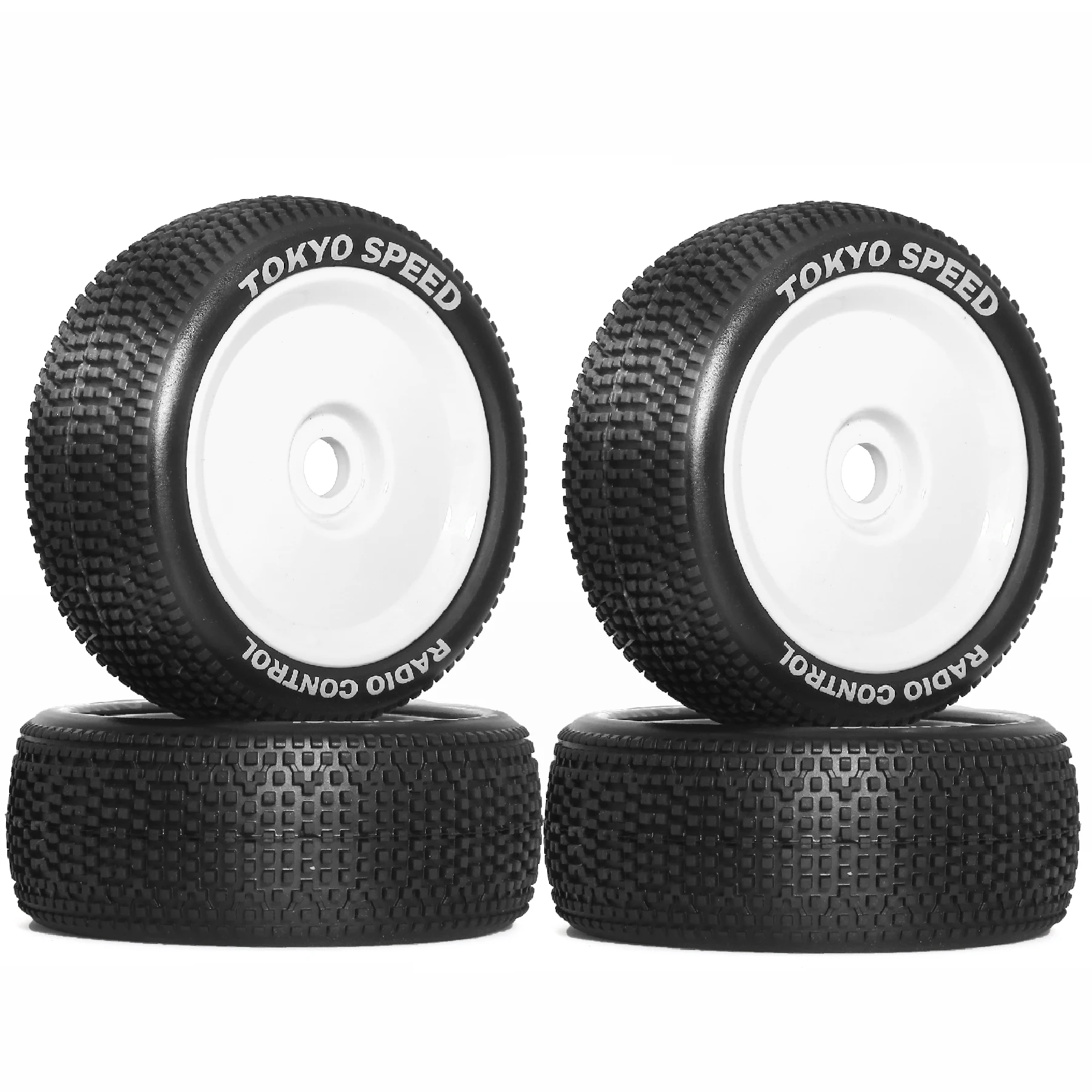 4Pcs-17mm-Hex-Plastic-Hub-Wheel-Rim-Rubber-Tires-for-RC-kyosho-1-8 ...