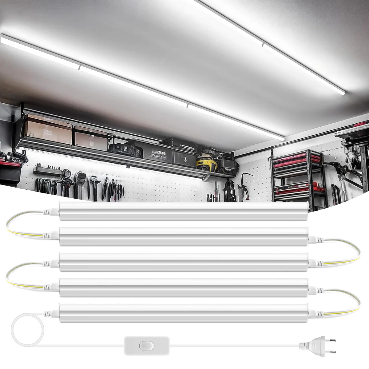 2/4/6pcs T5 Tube Bar Ceiling Light 50CM 2835 SMD LED Light with Swtich ...