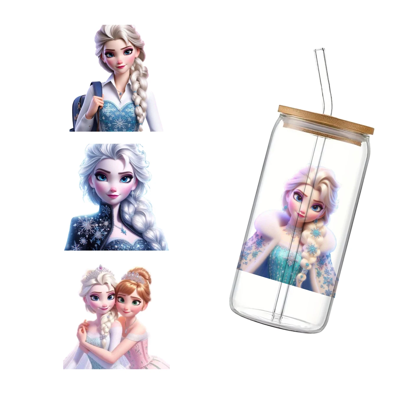 Disney-Princess-Frozen-Elsa-Anna-For-Libbey-16oz-Can-Glass-3D ...