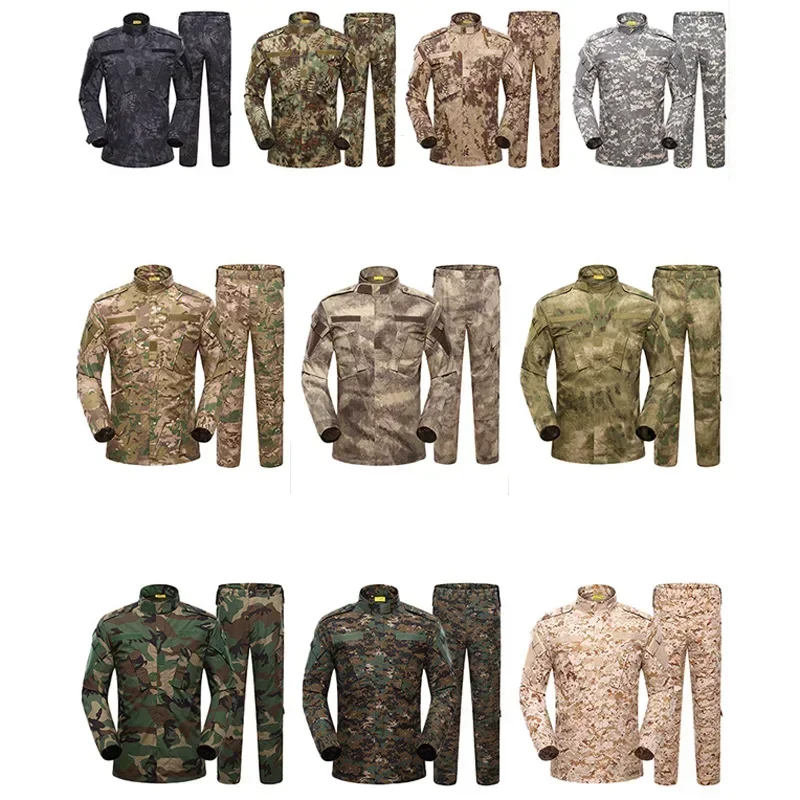 Męski taktyczny zestaw munduru BDU Multicam Camo Ghillie Suit Outdoor ...
