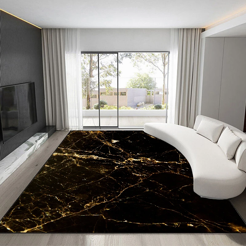 Luxury-Black-Marble-Carpets-for-Living-Room-Sofa-Side-Gold-Home ...