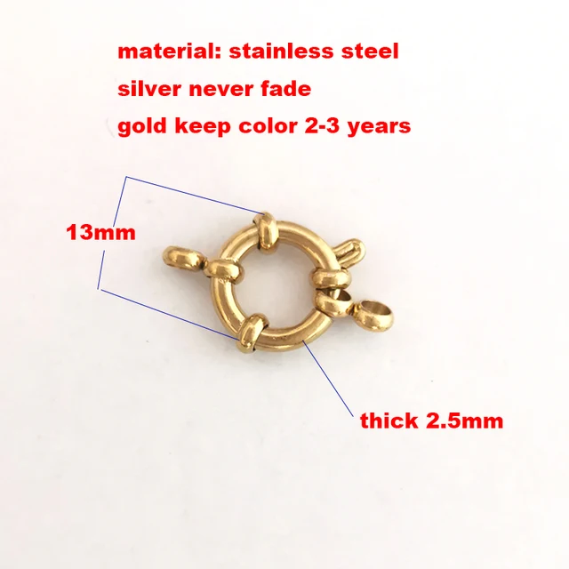QMHJE Stainless Steel Anchor Clasp for Necklace Bracelet Anklet Charm Pendant Basic DIY Gold ...