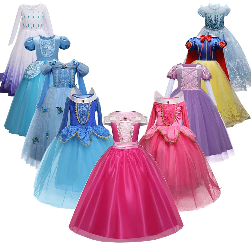 Girls Princess Dress Halloween Costume Birthday Party Clothing For ...