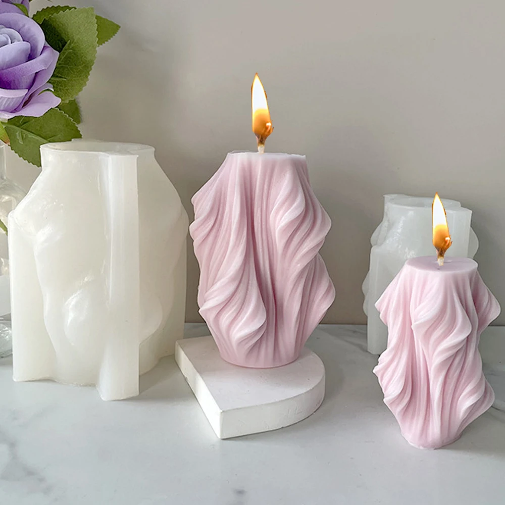 Abstract Art Silicone Candle Mold Rotating Tree Root Scented Candle Wax ...