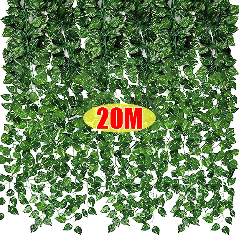 20-2M-Fake-Ivy-Vine-Artificial-Plant-Green-Leaves-Garland-Creeper ...
