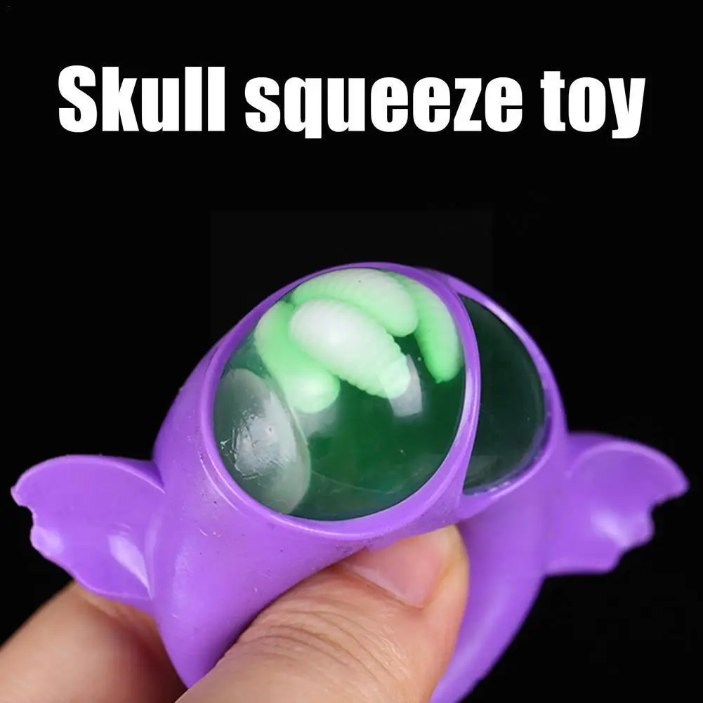 Skull gótico Fidget Toy Halloween Skull Stress Party Skull Squeeze ...