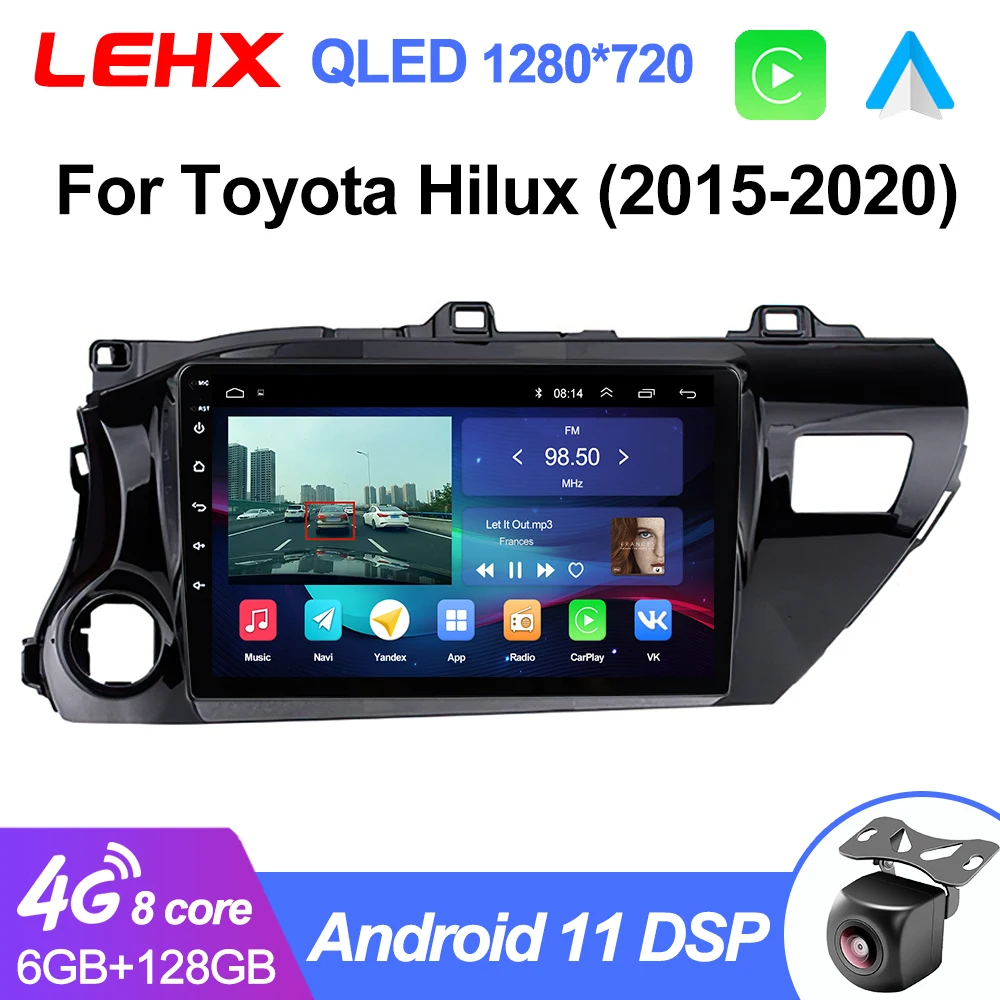 LEHX L6Pro 8Core Qled 2 Din Android10 Auto Car Radio Multimedia Toyota ...