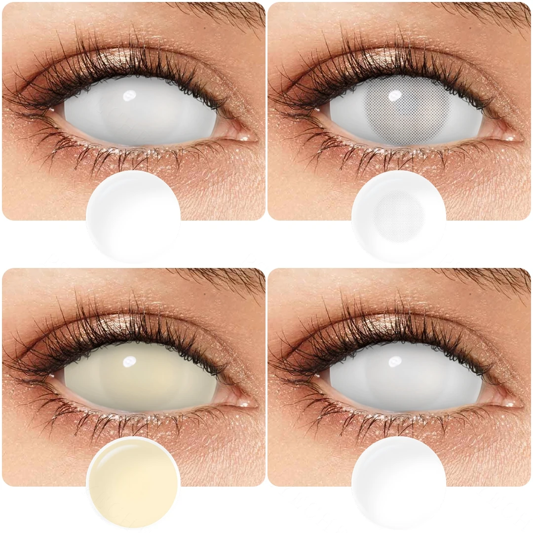 All White Eye Contacts