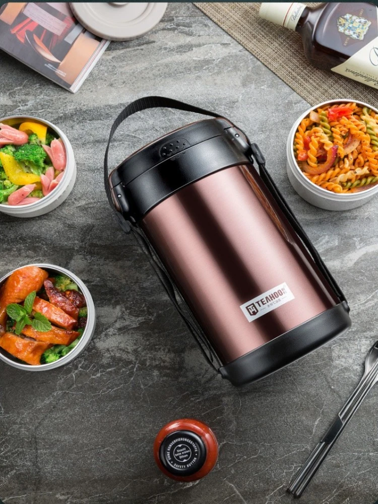 Large Capacity Stainless Steel Thermos Lunch Box Multi-layer Portable ...