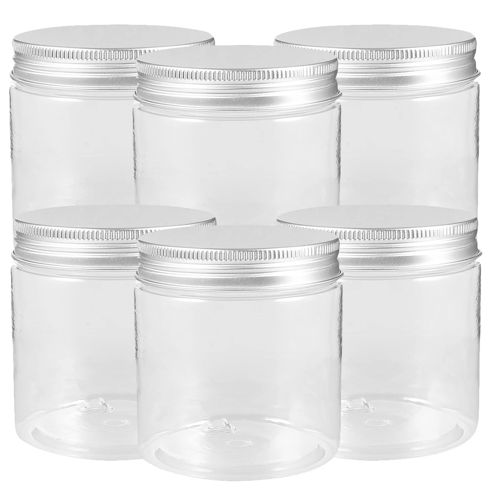 6 Pcs Mini Canning Jars Clear Glass Bottles Caps Small Favor Jars Glass ...
