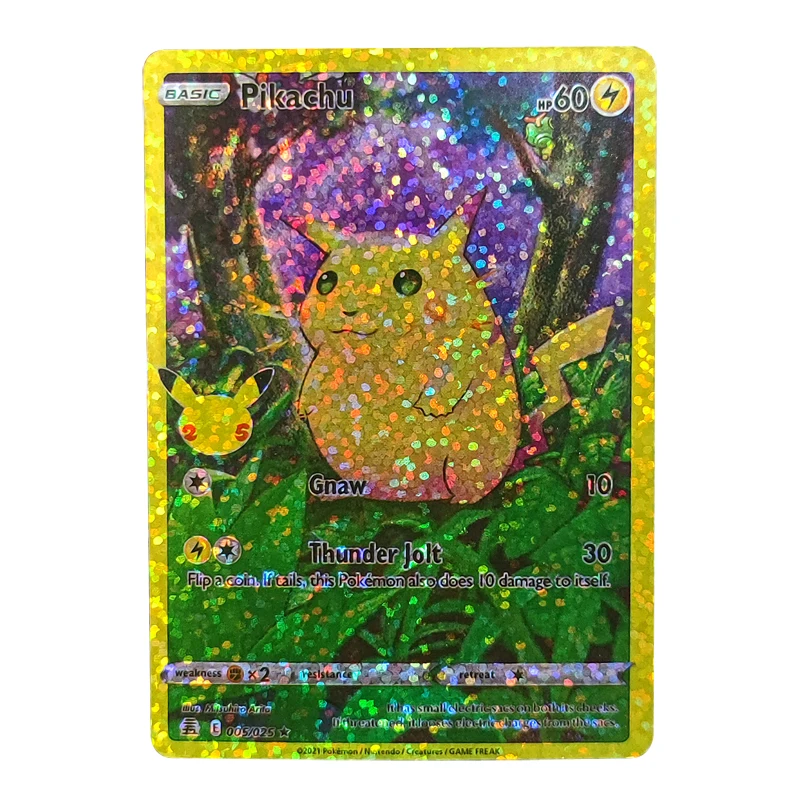 8.8X6.3Cm 25Th Anniversary Diy V Max Cards Pikachu Charizard Trainer ...