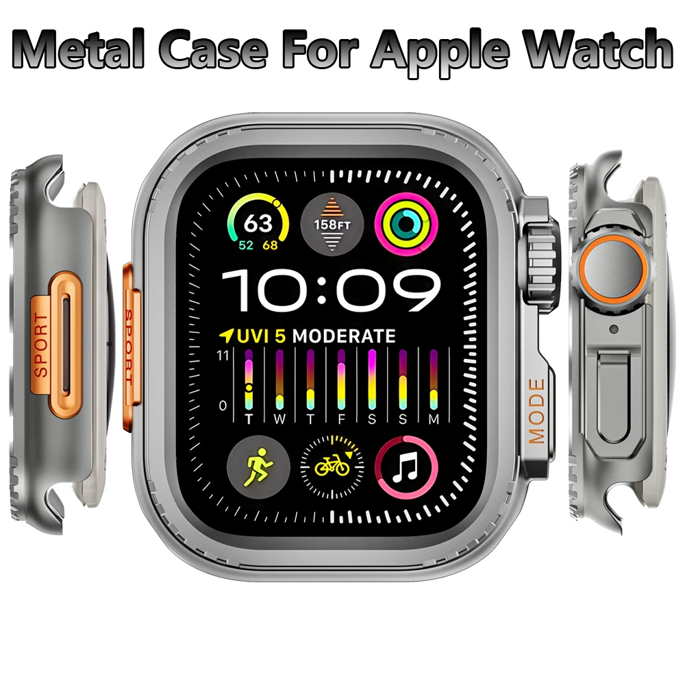 Metal-Cover-for-Apple-Watch-45mm-Case-Metal-Shell-for-IWatch-Series-9-8 ...