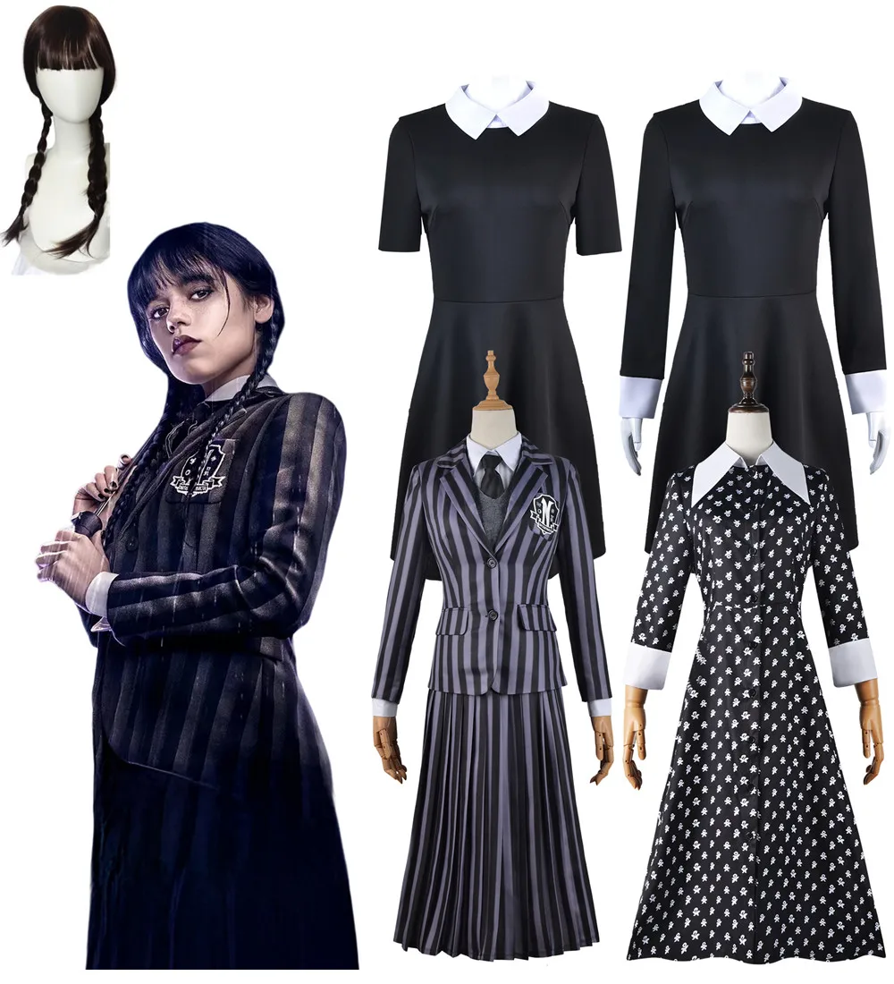 2023-Newest-American-TV-Series-Wednesday-Addams-Cosplay-Costume ...