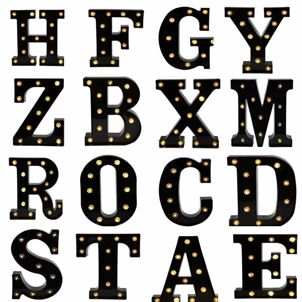 Alfabeto De Letras Iluminadas T Luces De Letras De Alfabeto LED Para