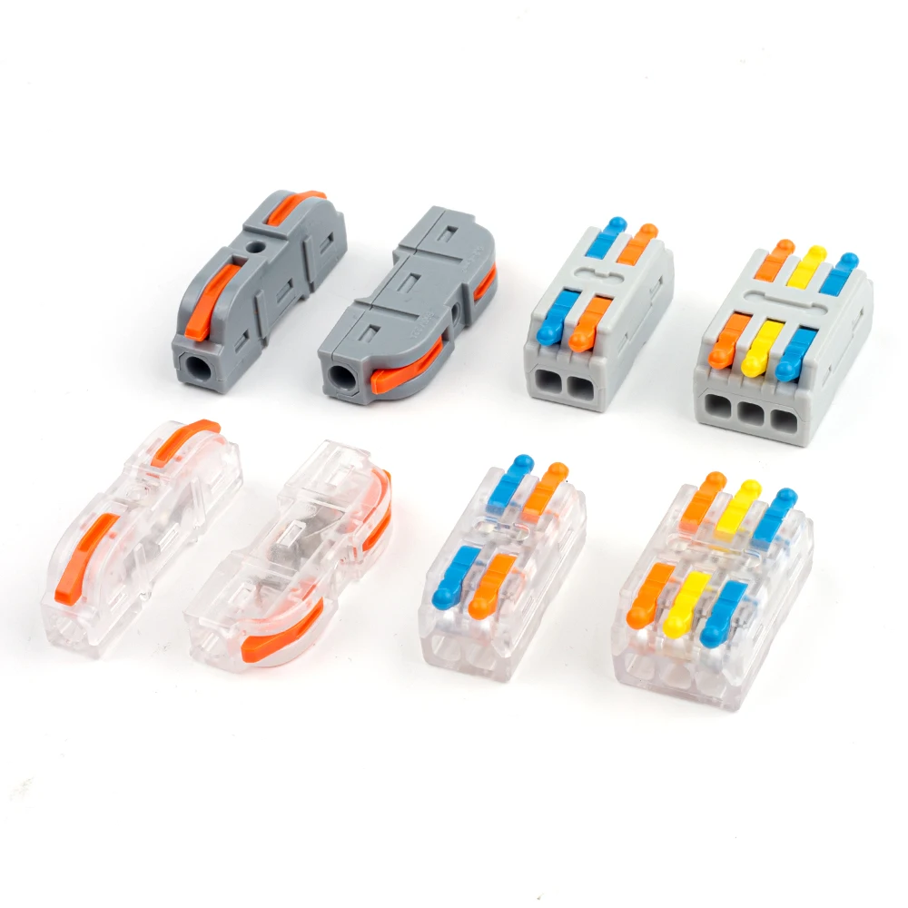 1-2-3-Pin-Quick-Splicing-Push-in-Wire-Connector-Universal-Compact ...