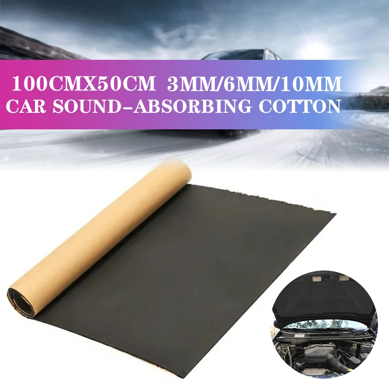 Car Heatproof Soundproof Insulation Cotton 3/6/10mm Sound Proofing Mat ...
