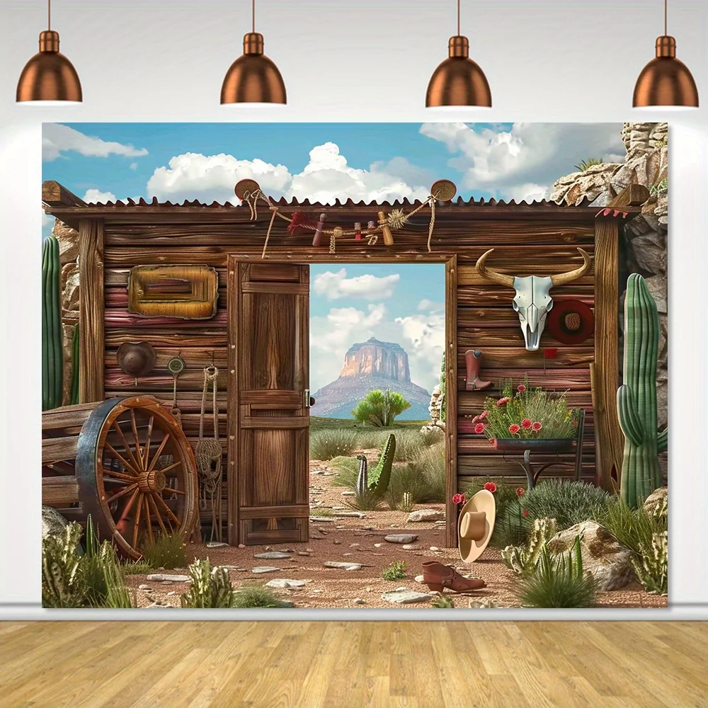 Cowboy photography background, rustic log cabin barn background ...