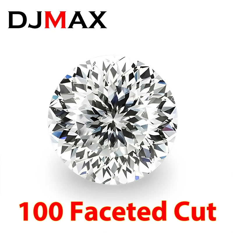 Rare Round 100 Faceted Cut Moissanite Loose Stones 0.5 5Carat D Color ...