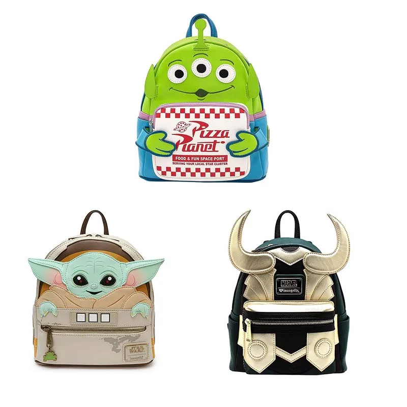 Disney PU Leather Eeyore Backpack Loki Baby Yoda Lady Bags Toy Story 3 ...
