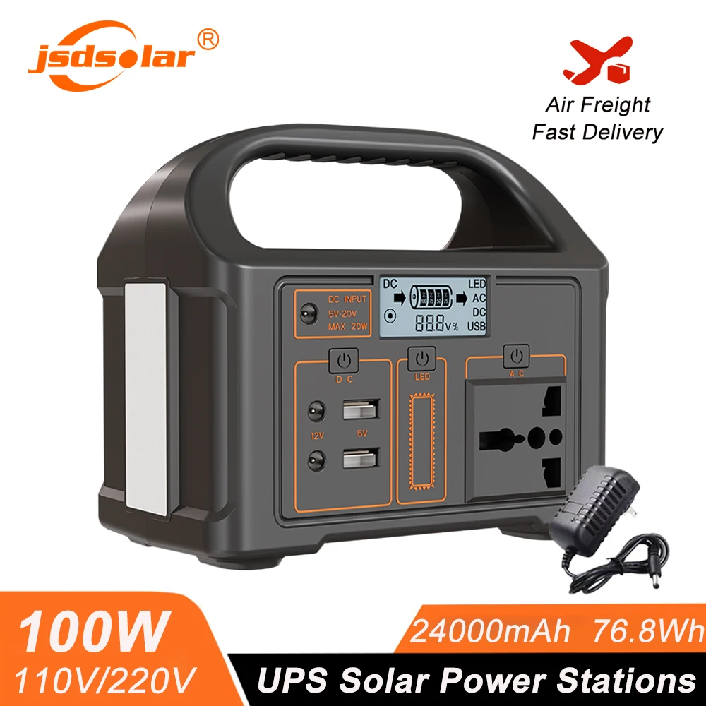 100W-Portable-Power-Station-110V-220V-Solar-Power-Bank-76-8Wh-Outdoor ...