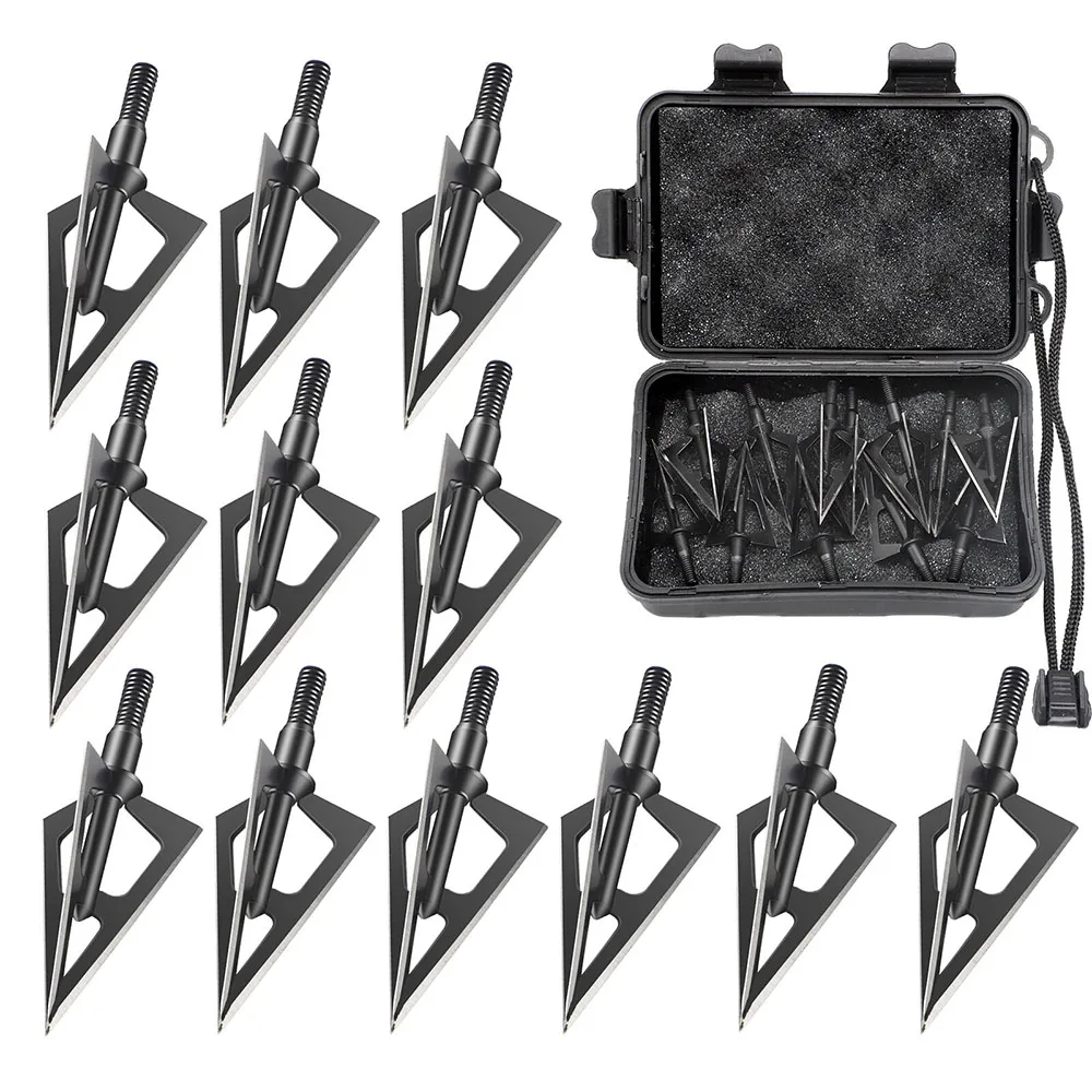 Archery Hunting 100 Grain Arrowheads Stainless Steel 3-Blades ...